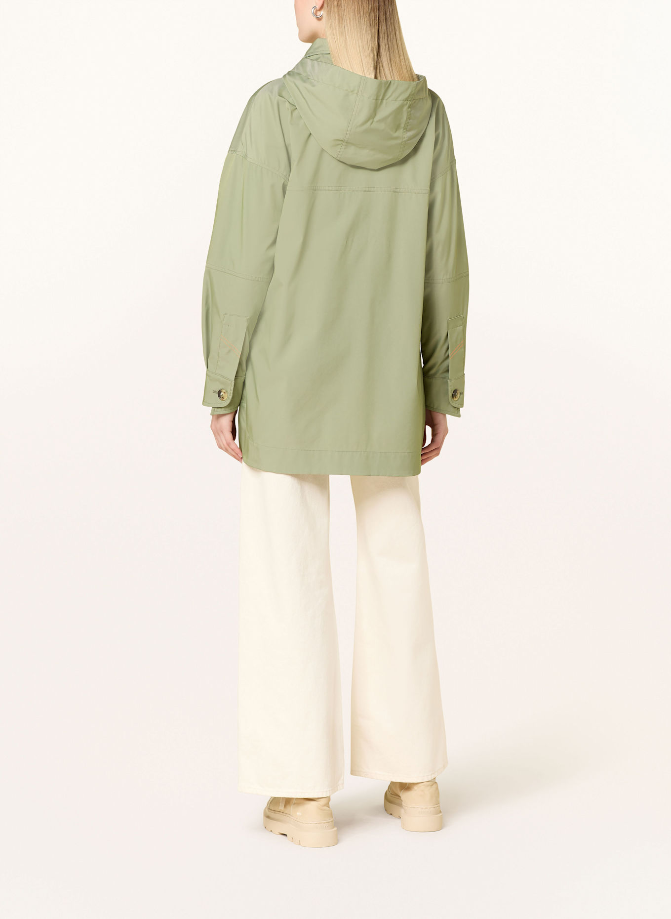 MILESTONE MSKERRI field jacket with detachable hood in light green