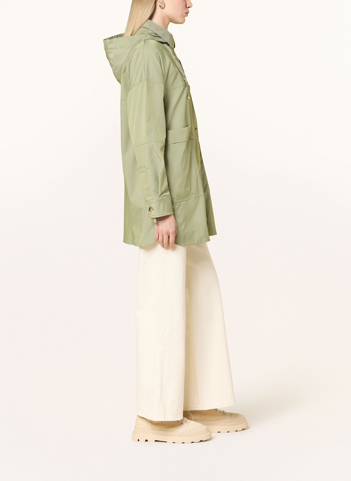 MILESTONE MSKERRI field jacket with detachable hood in light green