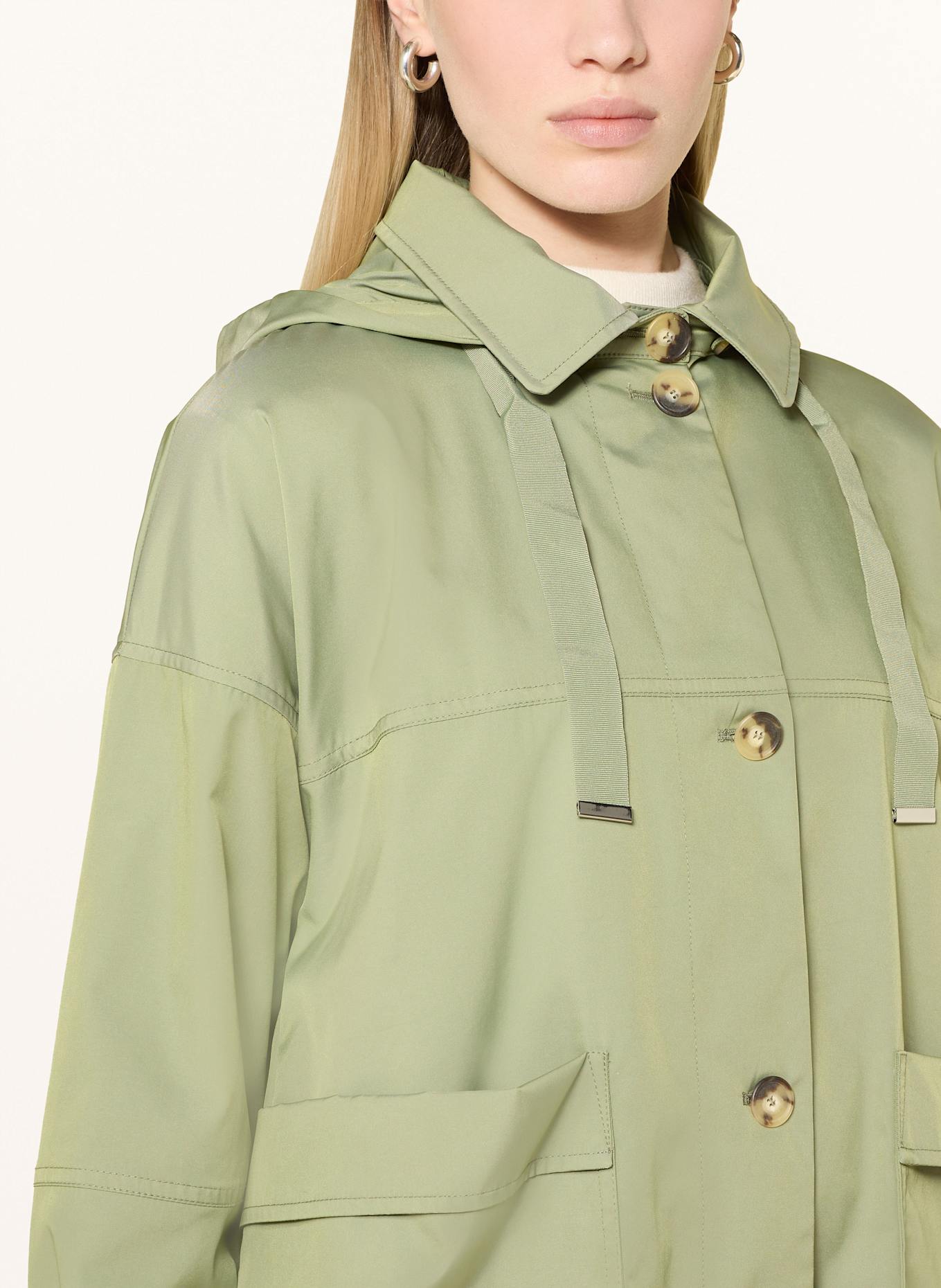 MILESTONE MSKERRI field jacket with detachable hood in light green