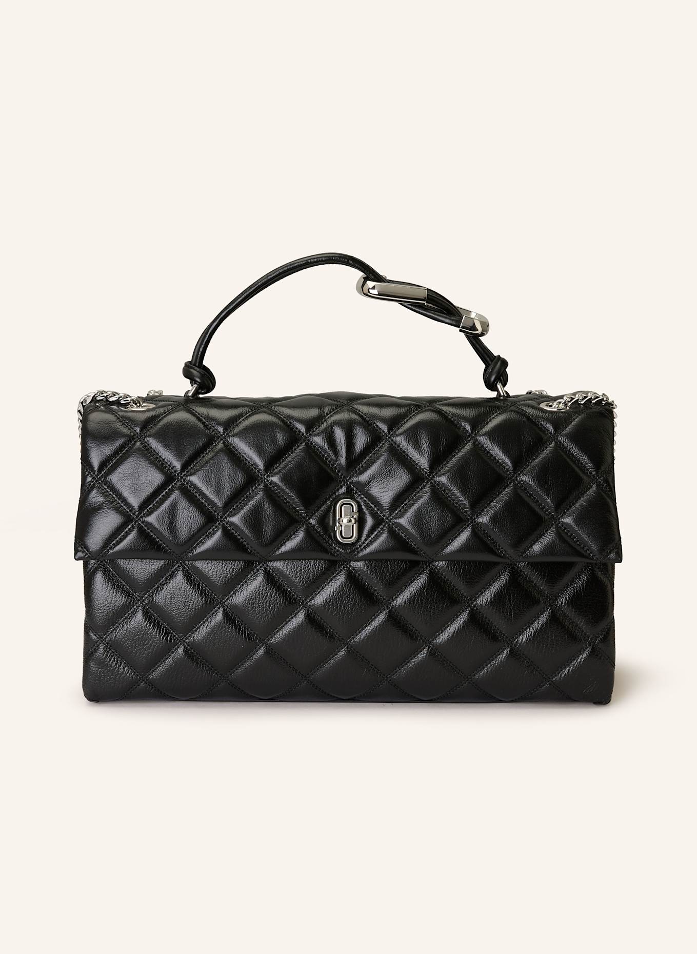 MARC JACOBS Handtasche THE QUILTED XL DUAL CONVERTIBLE in schwarz