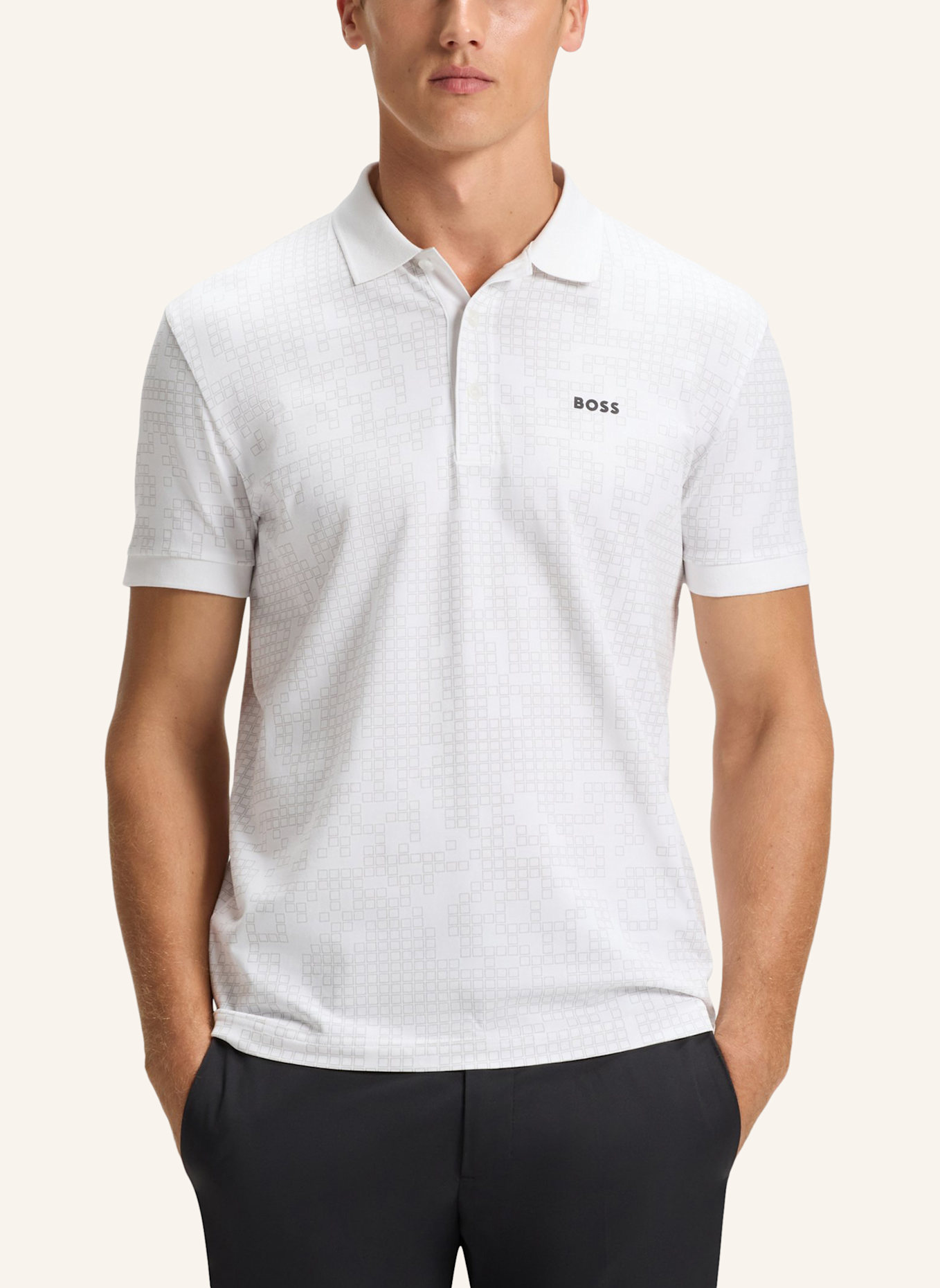 BOSS Poloshirt POLO AO ZONE Regular Fit in weiss