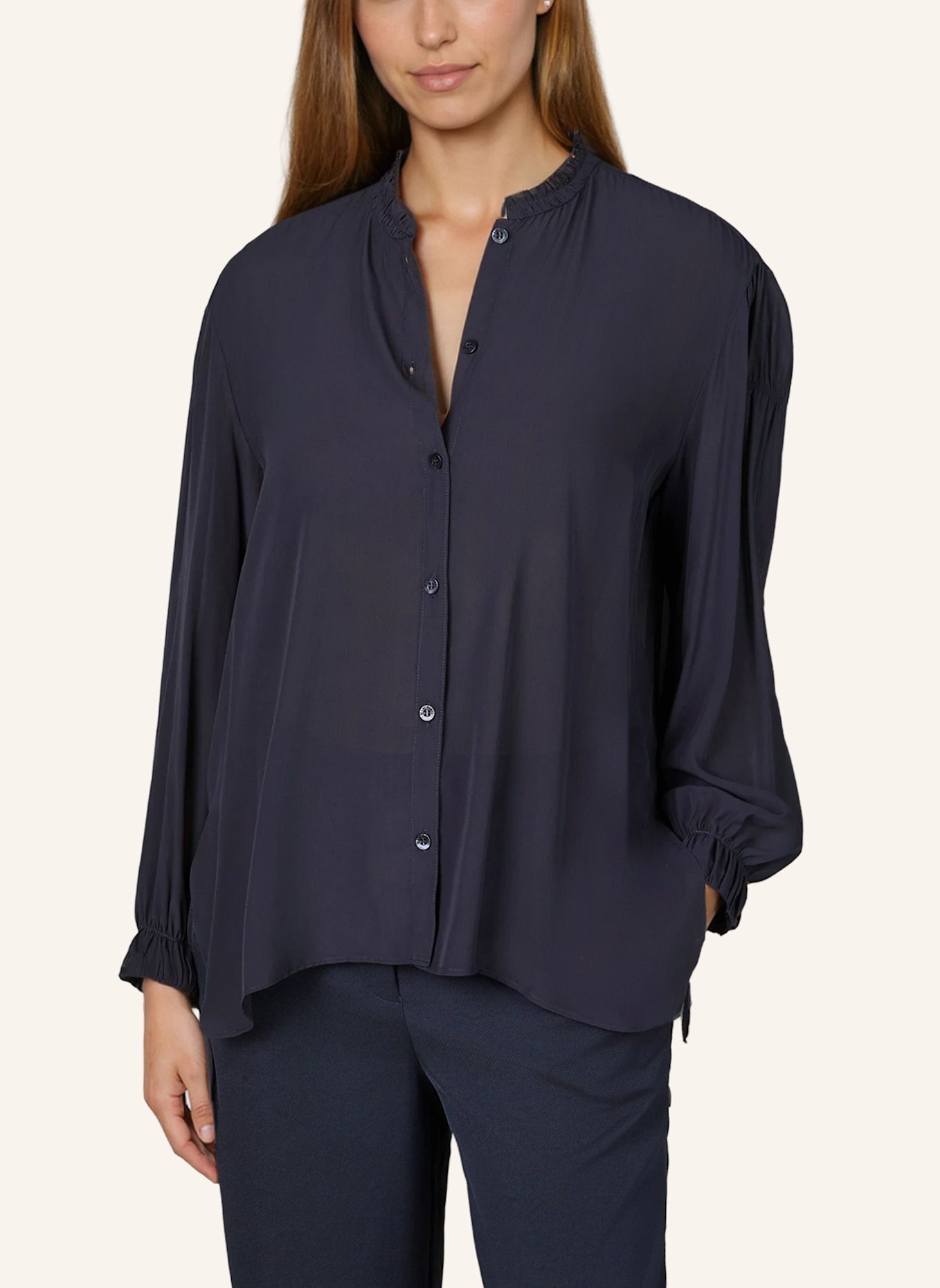 MARC AUREL Bluse in dunkelblau