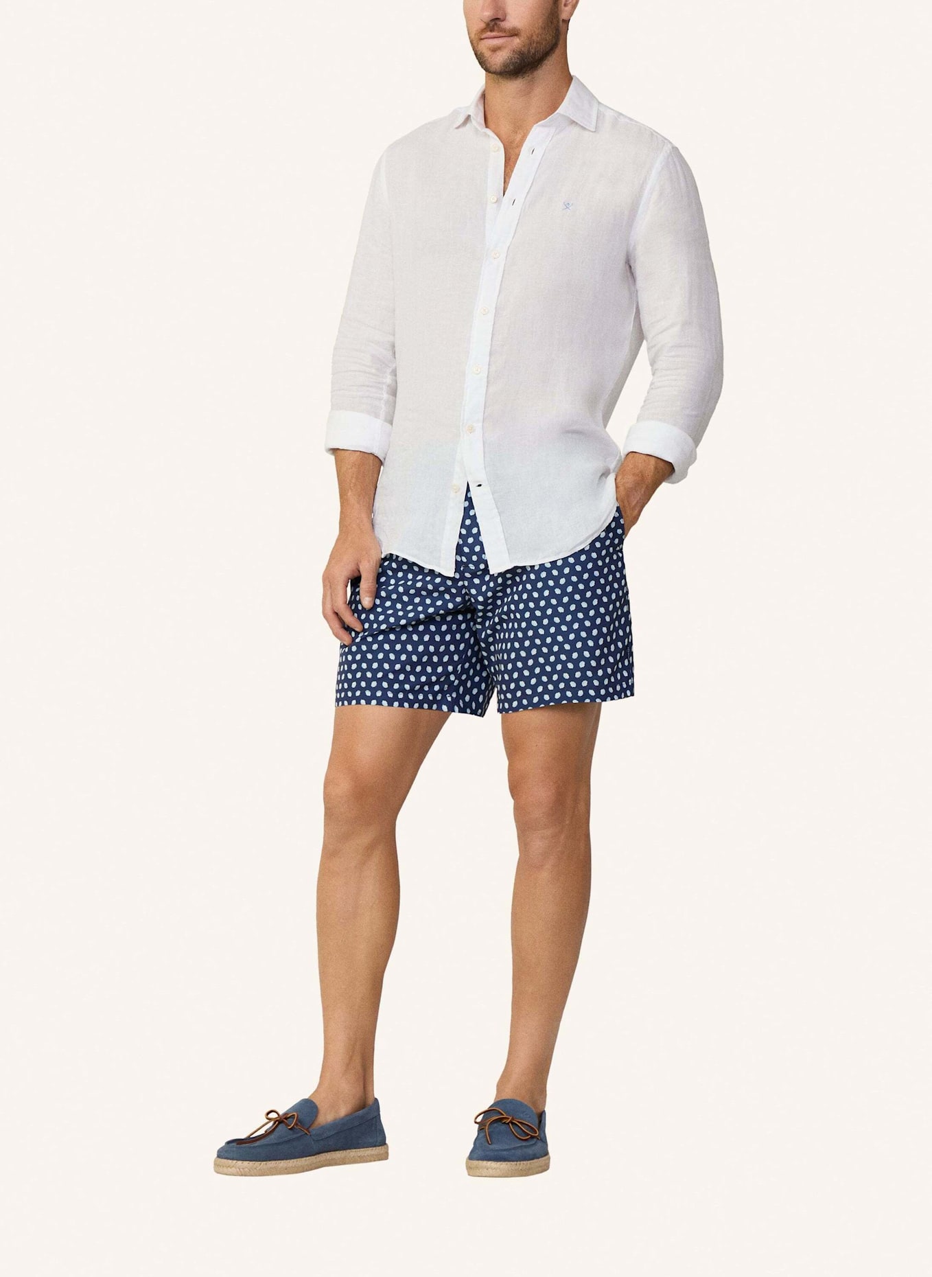HACKETT LONDON Badeshorts MINI SHELL TAILORED in blau