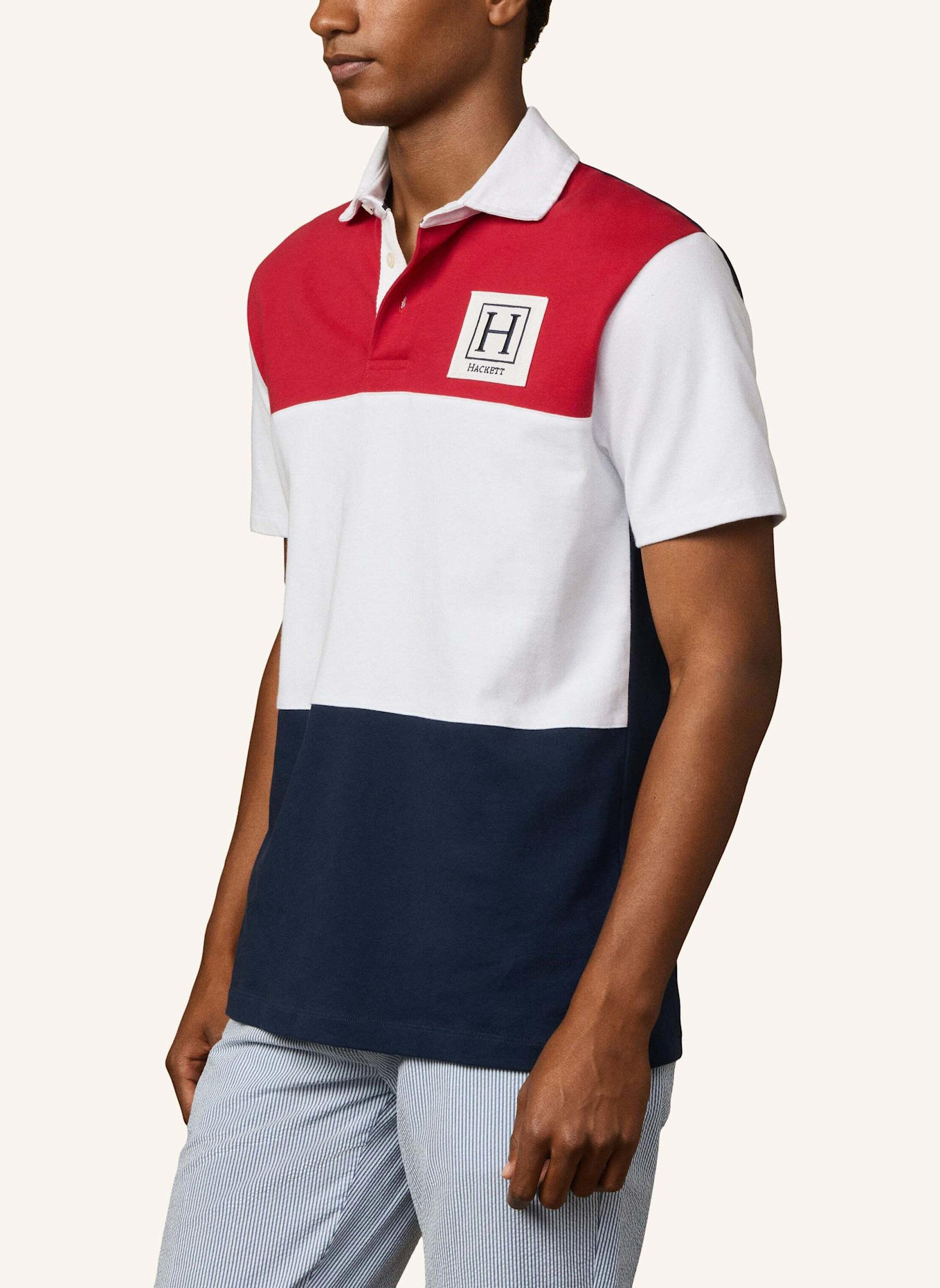 HACKETT LONDON Poloshirt HERITAGE H PC RBY SS in rot