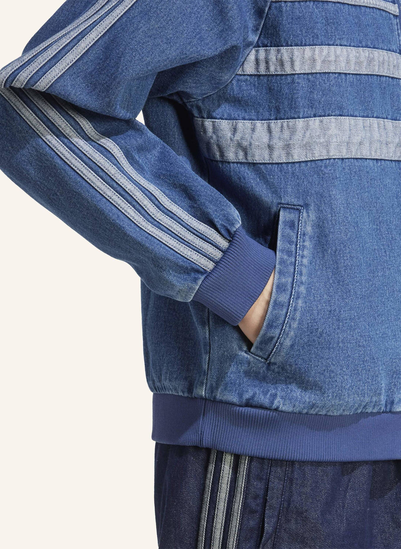 adidas Originals ADIDAS ADICOLOR FIRST BLUE DENIM TRACK TOP in blau