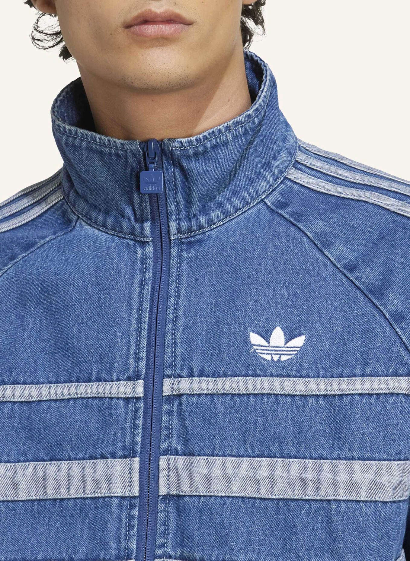 adidas Originals ADIDAS ADICOLOR FIRST BLUE DENIM TRACK TOP in blau