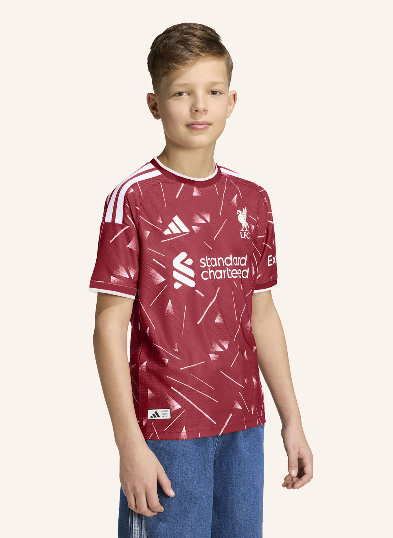 adidas FC LIVERPOOL 26/27 AUTHENTIC KIDS HEIMTRIKOT in rot