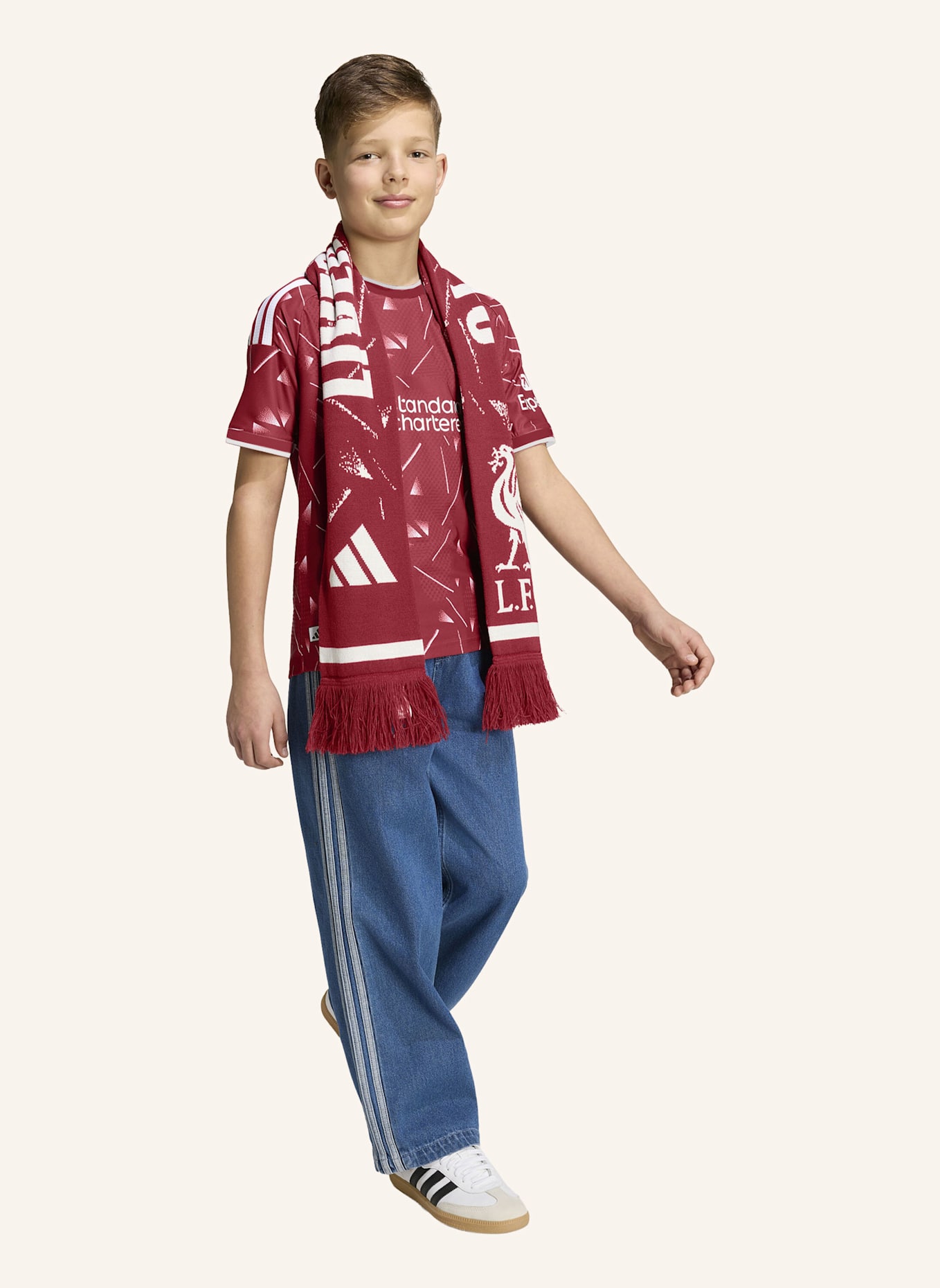 adidas FC LIVERPOOL 26/27 AUTHENTIC KIDS HEIMTRIKOT in rot